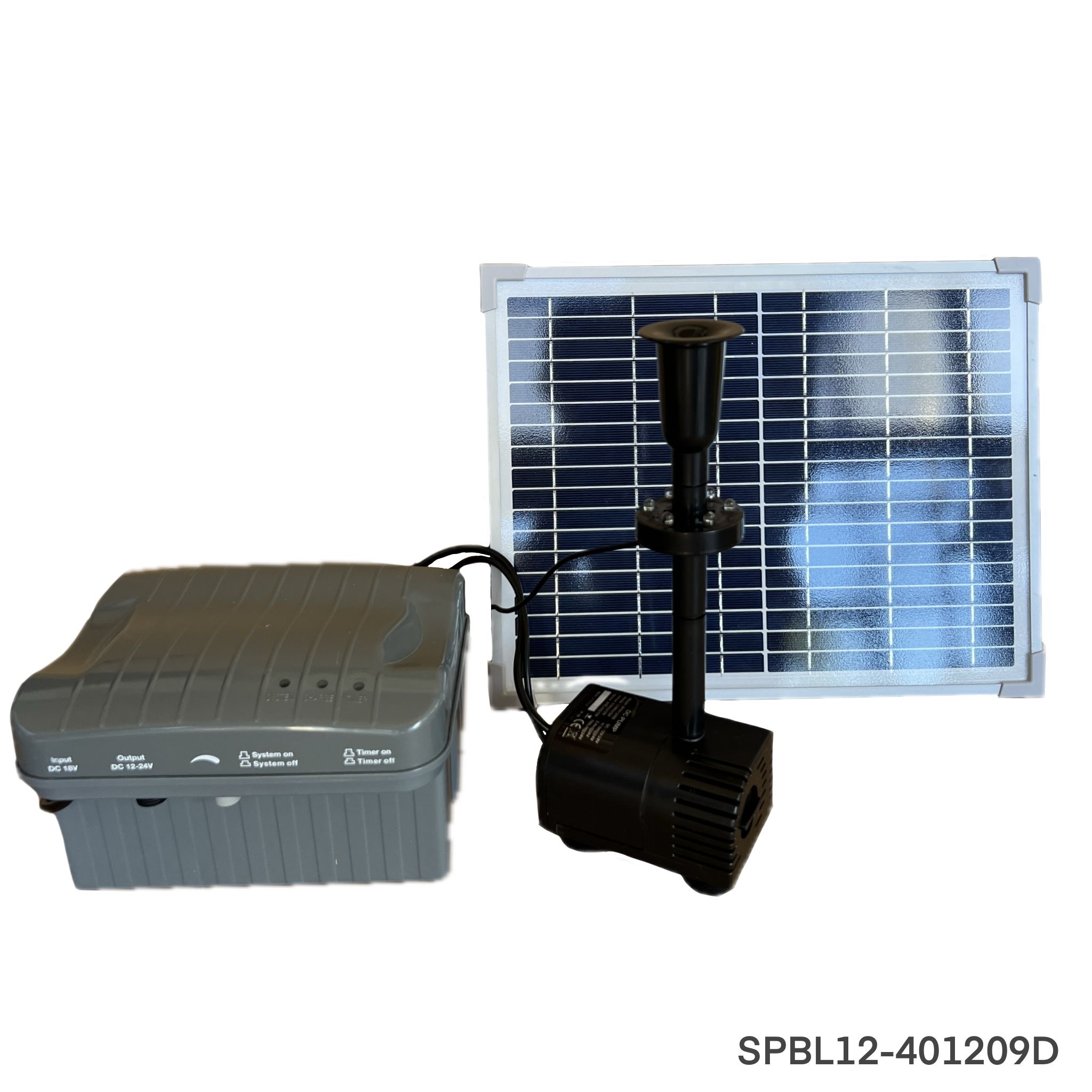 Solar Pond Pump with Backup Battery 760L/hr