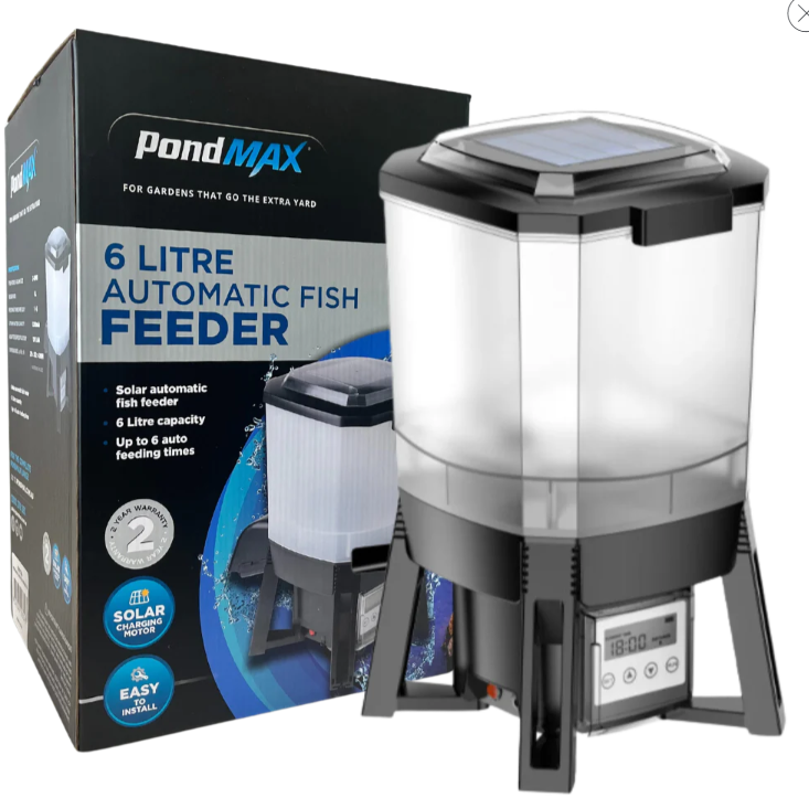 PondMax automatic solar fish feeder